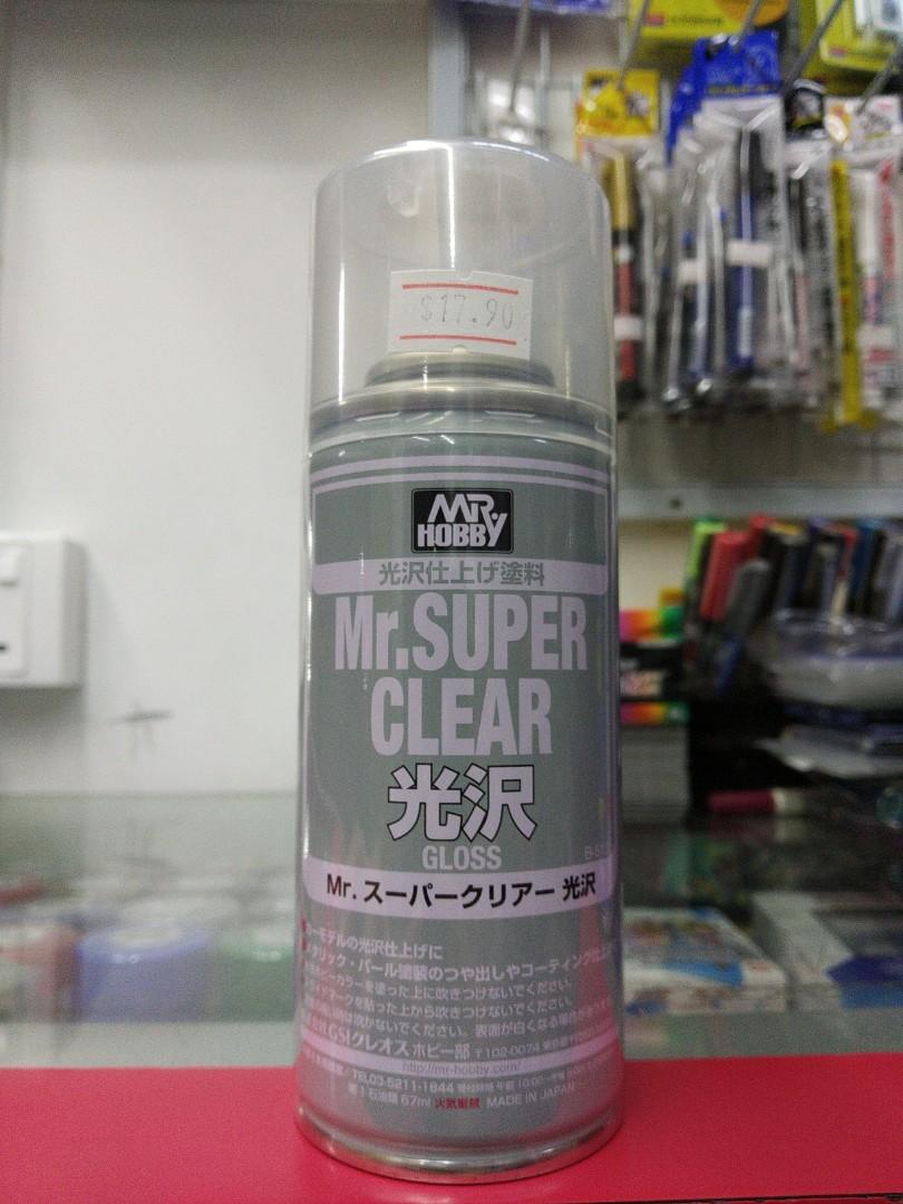 Mr Hobby Mr Super Clear Topcoat Spray Paint Gloss, Hobbies & Toys ...