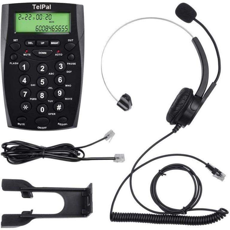New stock! TelPal Wired Call Center Telephone Headset with Dialpad and ...