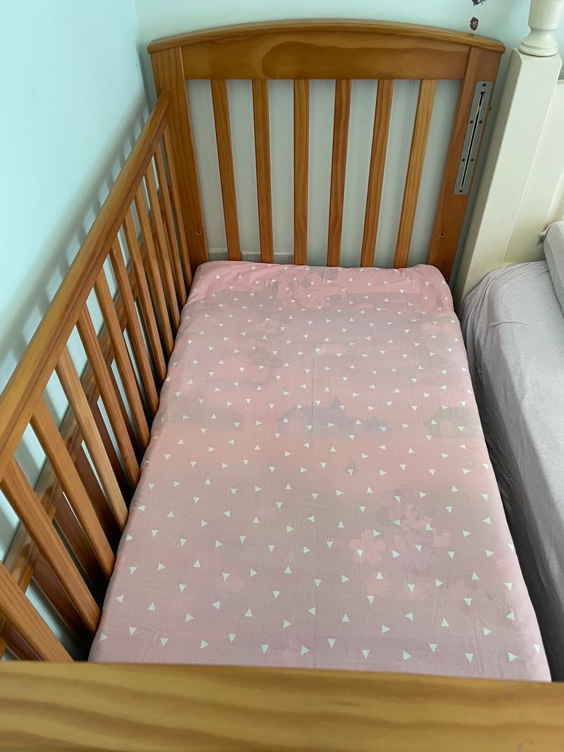 Pine wood baby cod, Babies & Kids, Baby Nursery & Kids Furniture, Cots ...