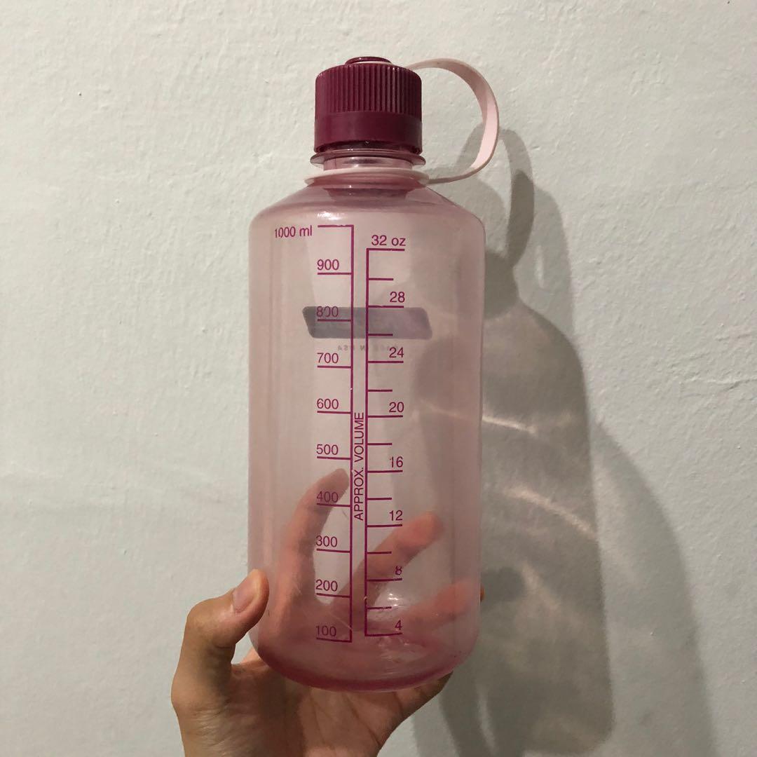 Pink Nalgene Narrow Bottle Cap 1 Litre Water Bottle, Furniture & Home ...