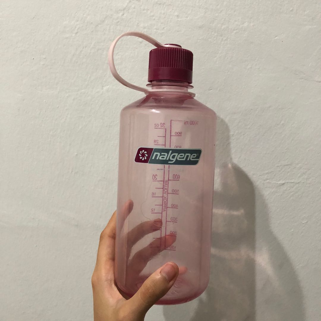 Pink Nalgene Narrow Bottle Cap 1 Litre Water Bottle, Furniture & Home ...