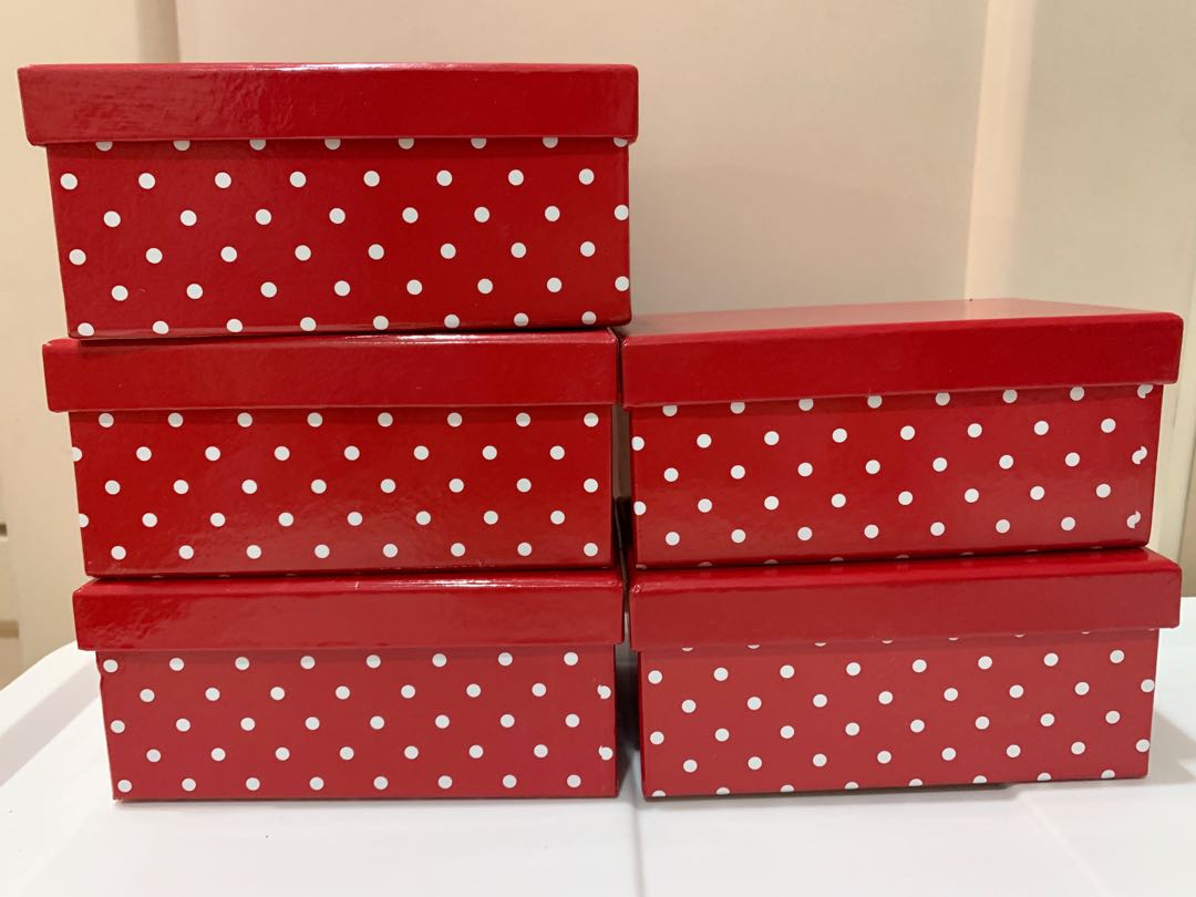 Polka dot boxes, Furniture & Home Living, Home Improvement ...