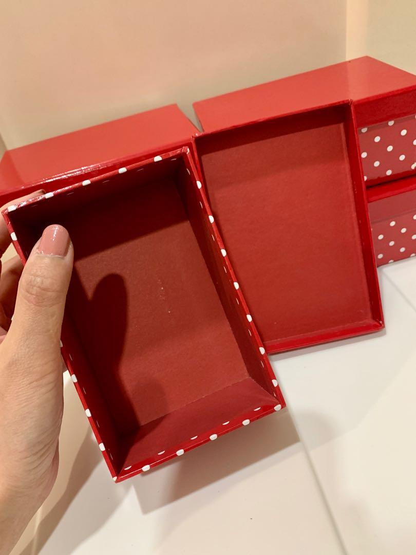 Polka dot boxes, Furniture & Home Living, Home Improvement ...