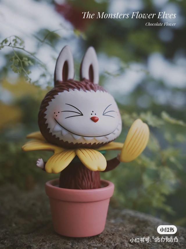 Popmart pop mart labubu the monster flower elves chocolate flower blind ...