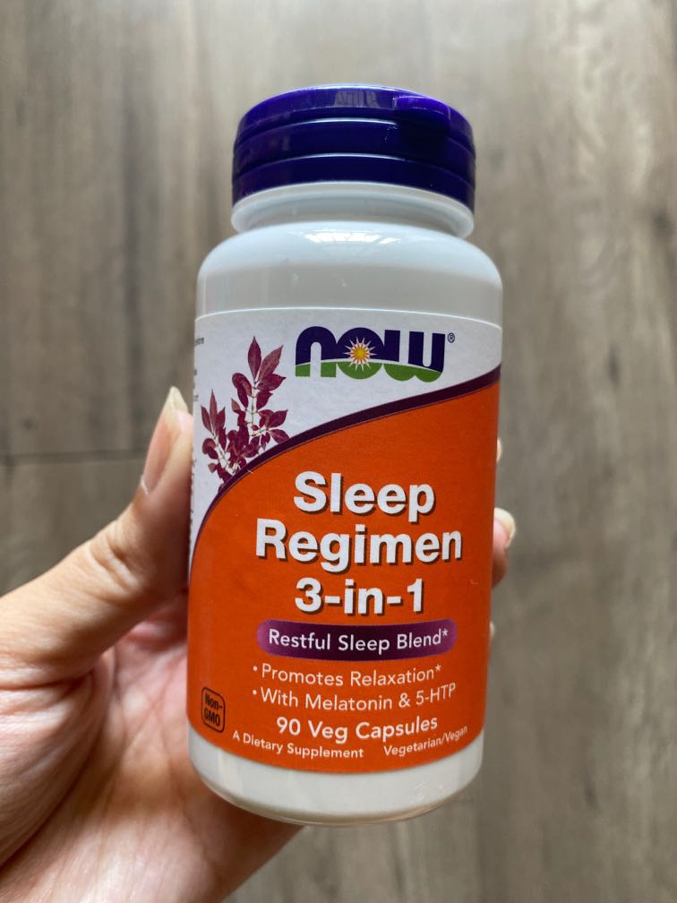 Sleep Regimen 3-in-1, 90 Veg Capsules with Melatonin, Health ...
