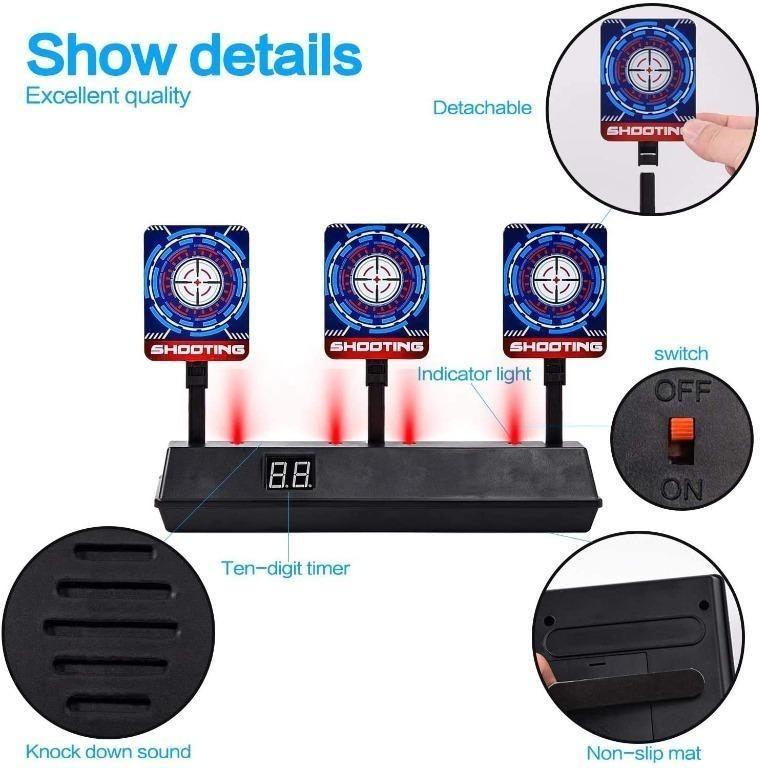 STOTOY Target for Nerf Gun Fortnite, Scoring Auto Reset Digital Target ...