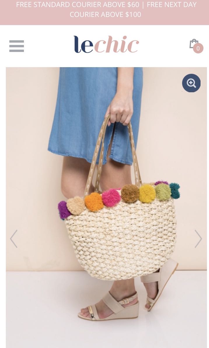 Straw, woven colourful beach bag, Women's Fashion, Bags & Wallets ...