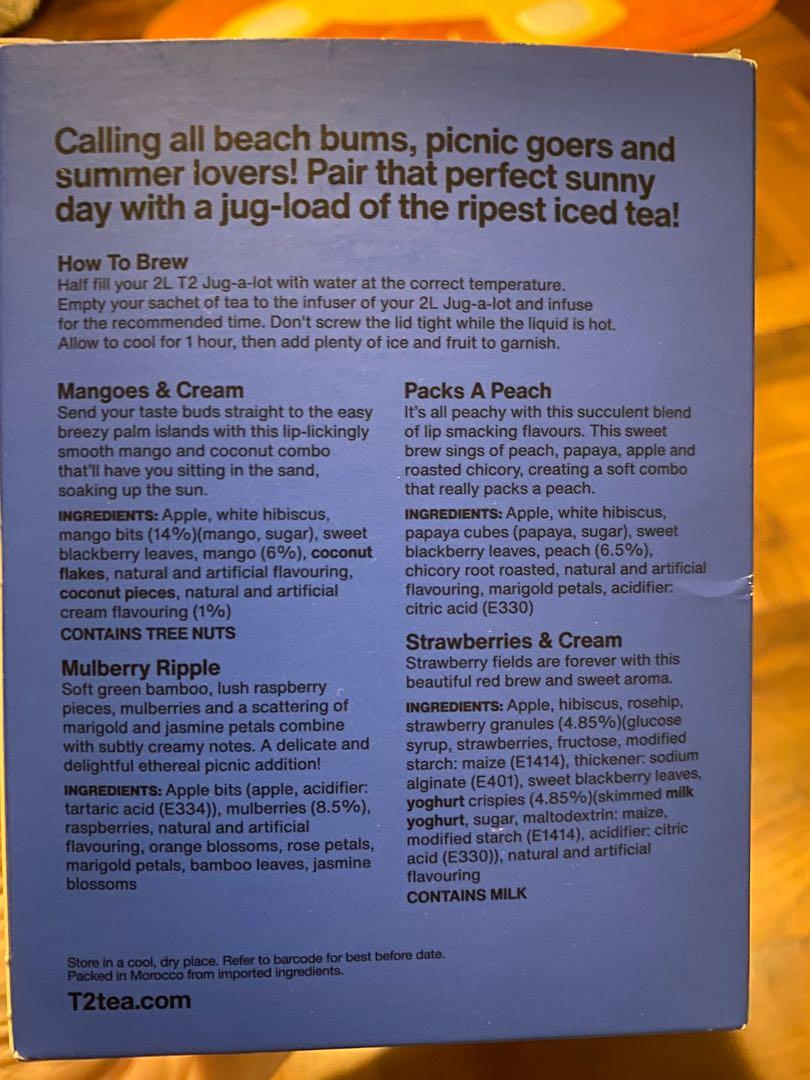 T2 tea chilled - 2litres per sachet, 4 sachets, Food & Drinks, Other ...