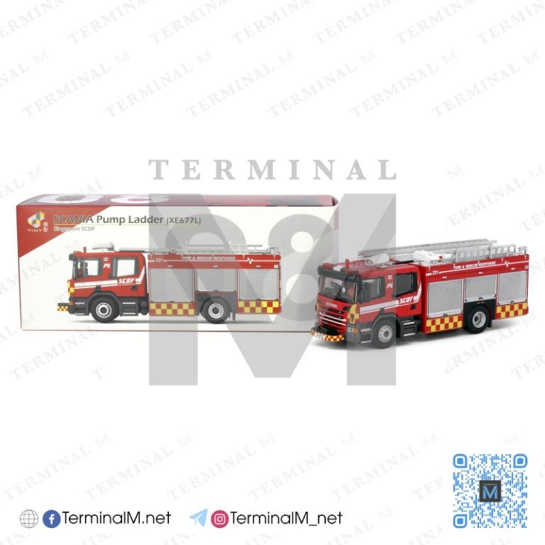 [Tiny Authorised Reseller] Tiny SG08 Singapore Civil Defence Force SCDF SCANIA Pump Ladder ...