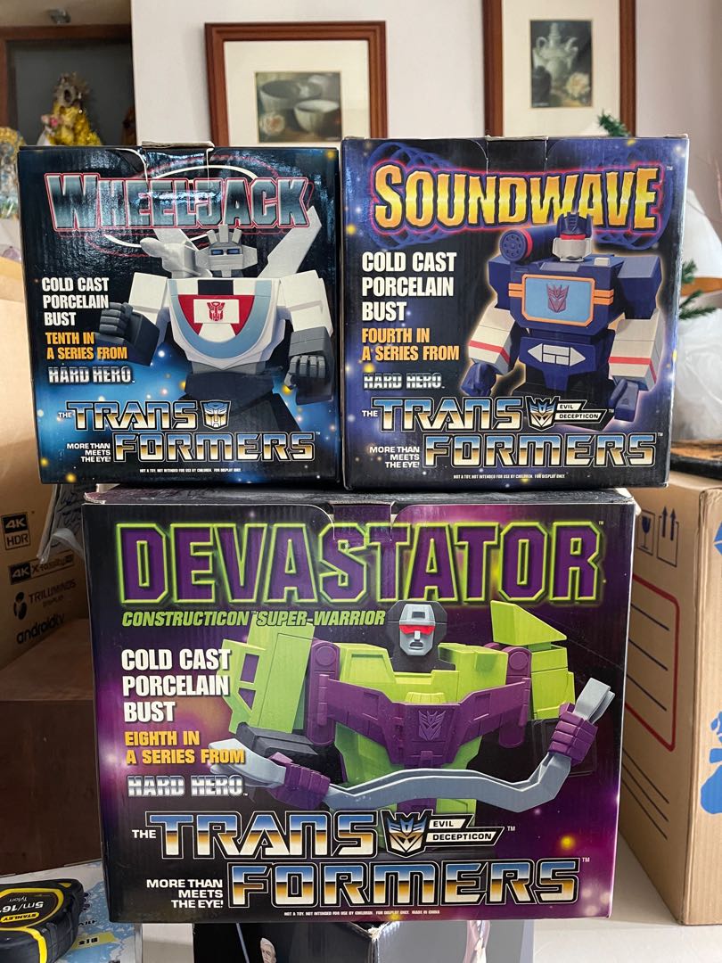 Transformers Hard Hero Bust Wheeljack Soundwave Devastator, Hobbies ...
