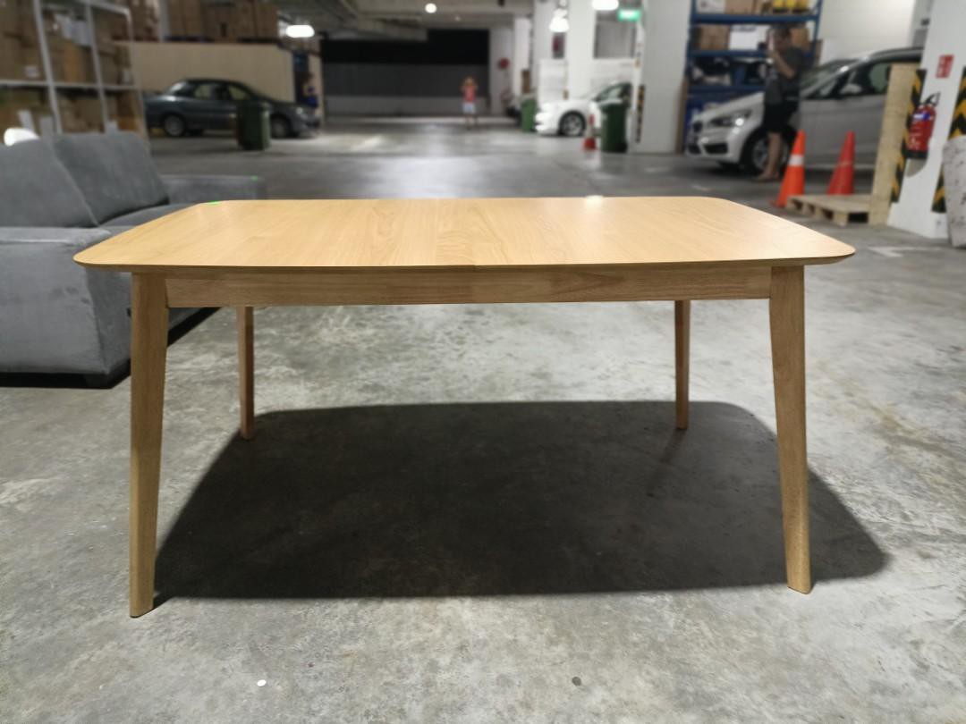 TRAX Extendable Dining Table in OAK, Furniture & Home Living, Furniture ...