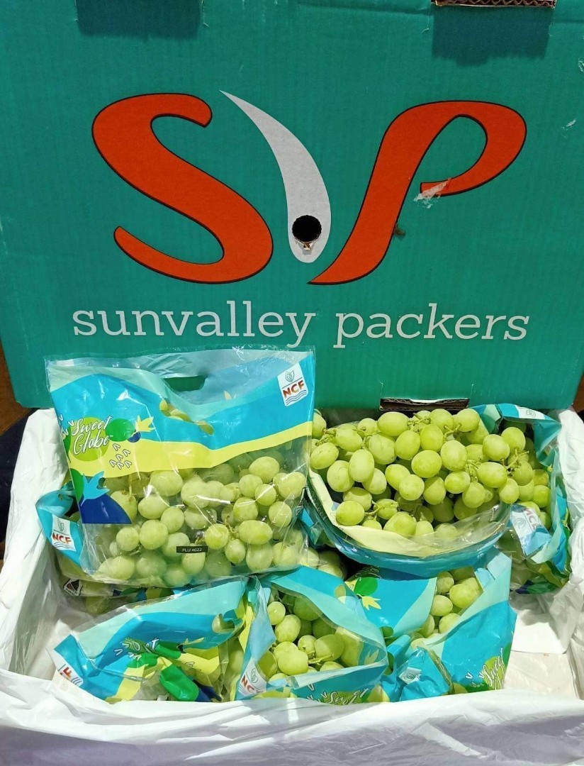 US Sweet Globe Green Seedless Grapes 9pks 9kls, Food & Drinks, Fresh ...