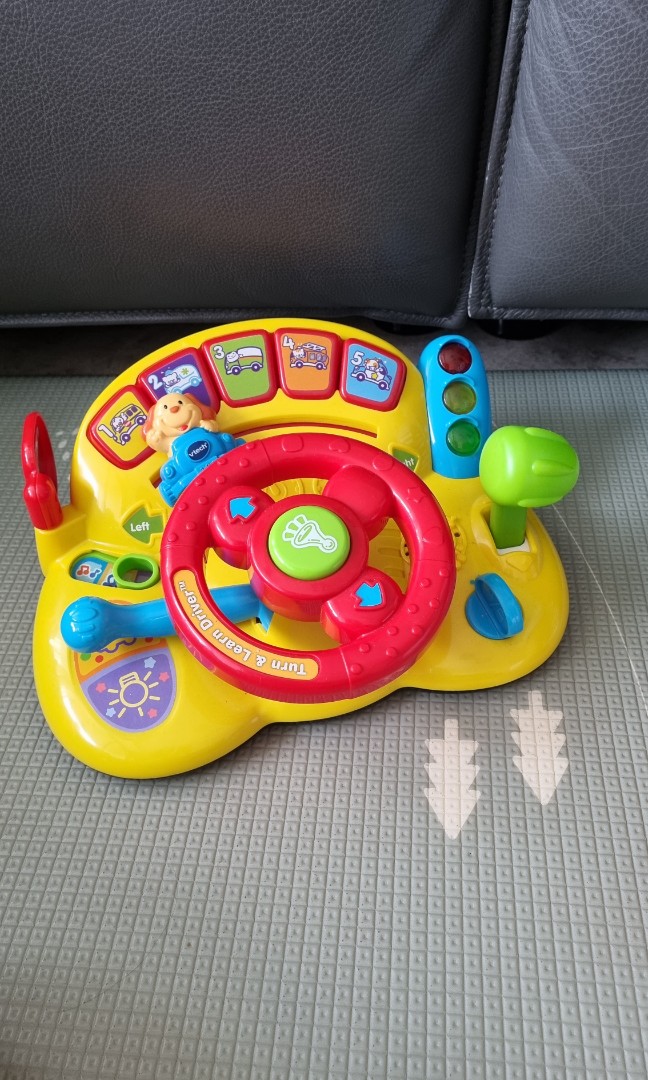V Tech Turn & Learn Driver Toy, Babies & Kids, Infant Playtime on Carousell