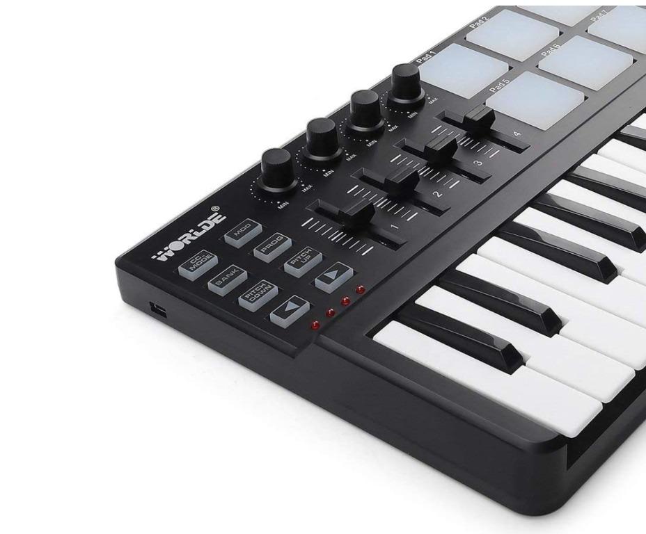 Vangoa Worlde Panda MINI Portable 25 Keys USB Keyboard MIDI Controller ...