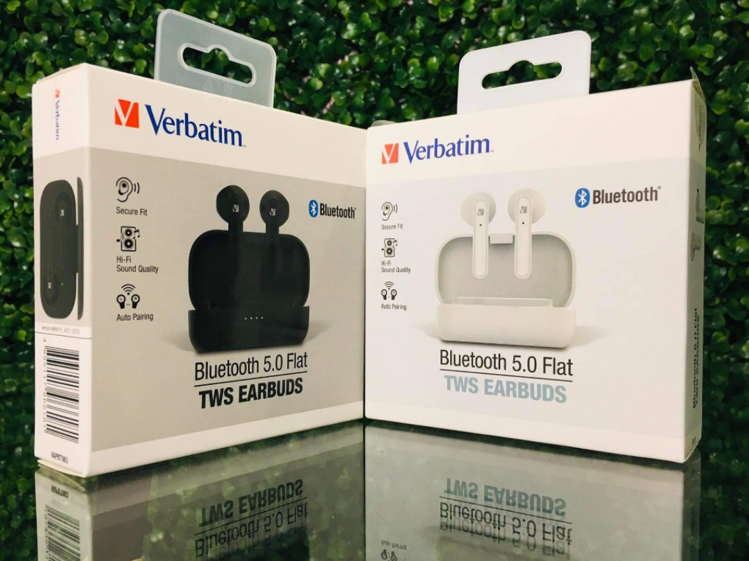 Verbatim TWS Bluetooth 5.0 Earbuds Black/White, Audio, Earphones on ...