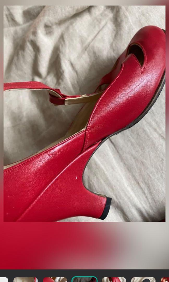 Vivienne Westwood red T-bar shoes, Women's Fashion, Footwear, Heels on ...