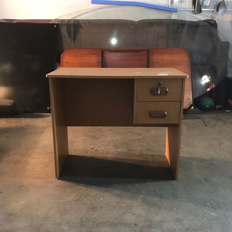 Wooden Work Table with 2 Drawer / Meja Kerja Kayu dengan 2 Laci ...