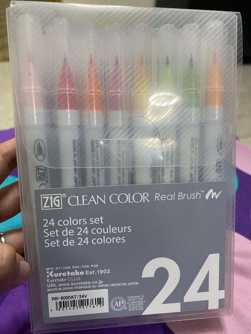 Zig clean Color real brush set of 24, Hobbies & Toys, Stationery ...