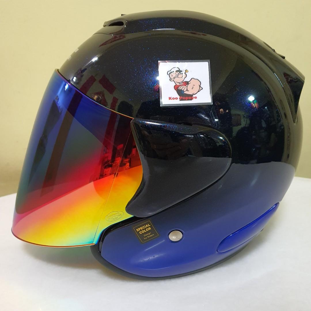 ARC Ritz Helmet 2 Tone Blue Viral Colour, Motorcycles, Motorcycle ...