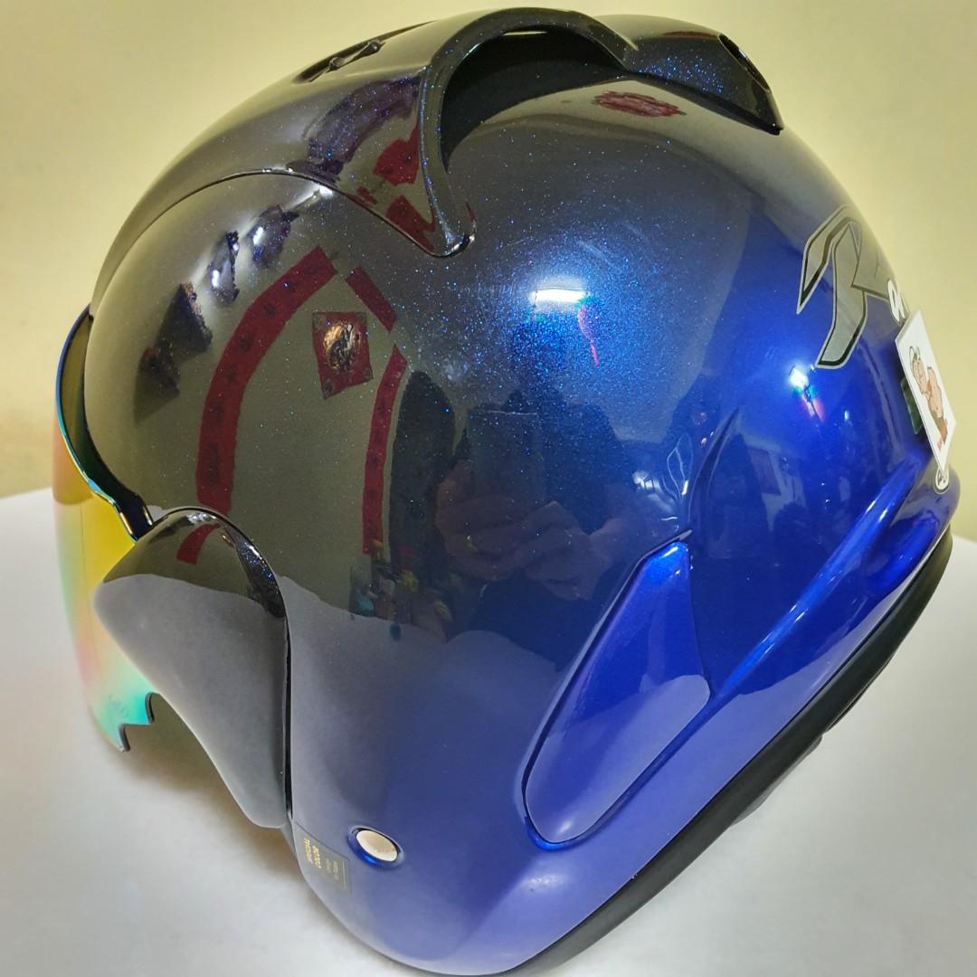 ARC Ritz Helmet 2 Tone Blue Viral Colour, Motorcycles, Motorcycle ...