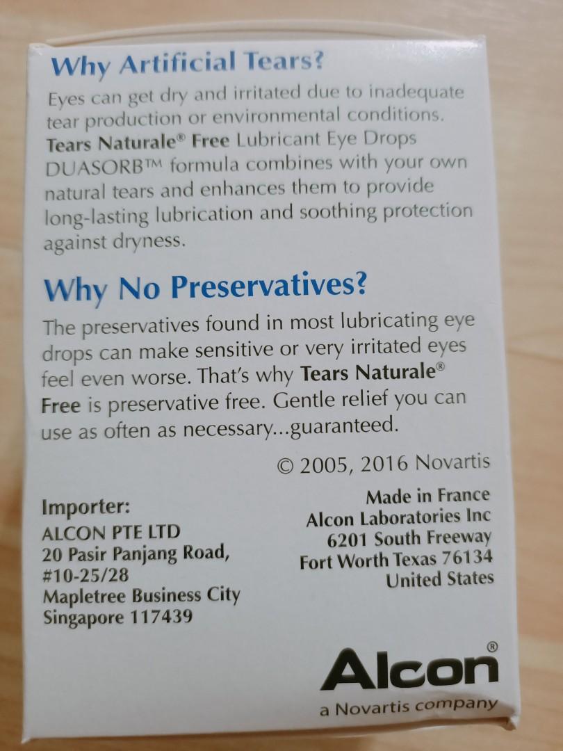Artificial Tears by Alcon, Beauty & Personal Care, Vision Care on Carousell