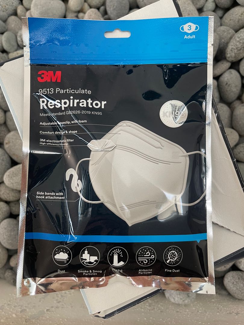 Authentic 3M kn95 respirator, Health & Nutrition, Face Masks & Face ...
