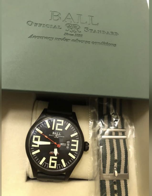 BALL Engineer Master II Aviator Oversize NM2050CRubber, Men's Fashion ...