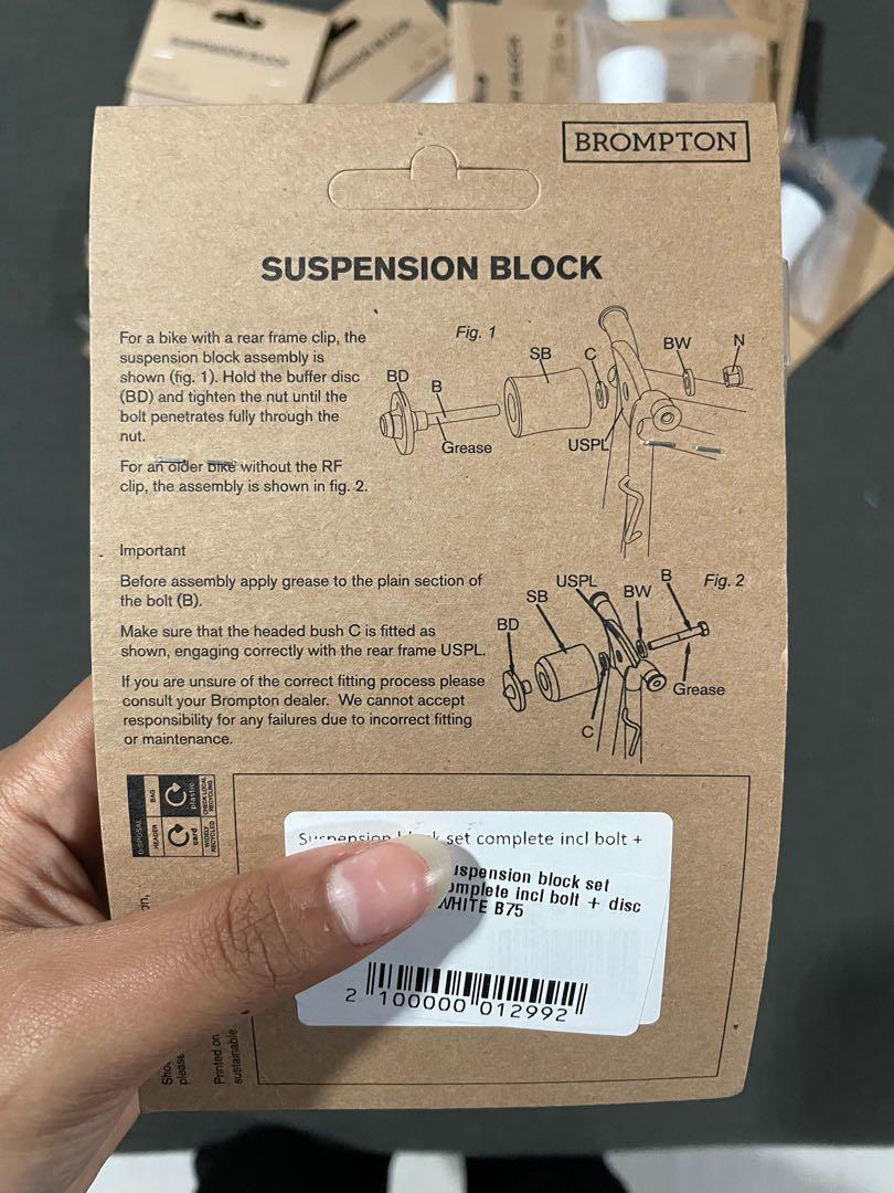 Brompton suspension block white, Sports Equipment, Bicycles & Parts ...