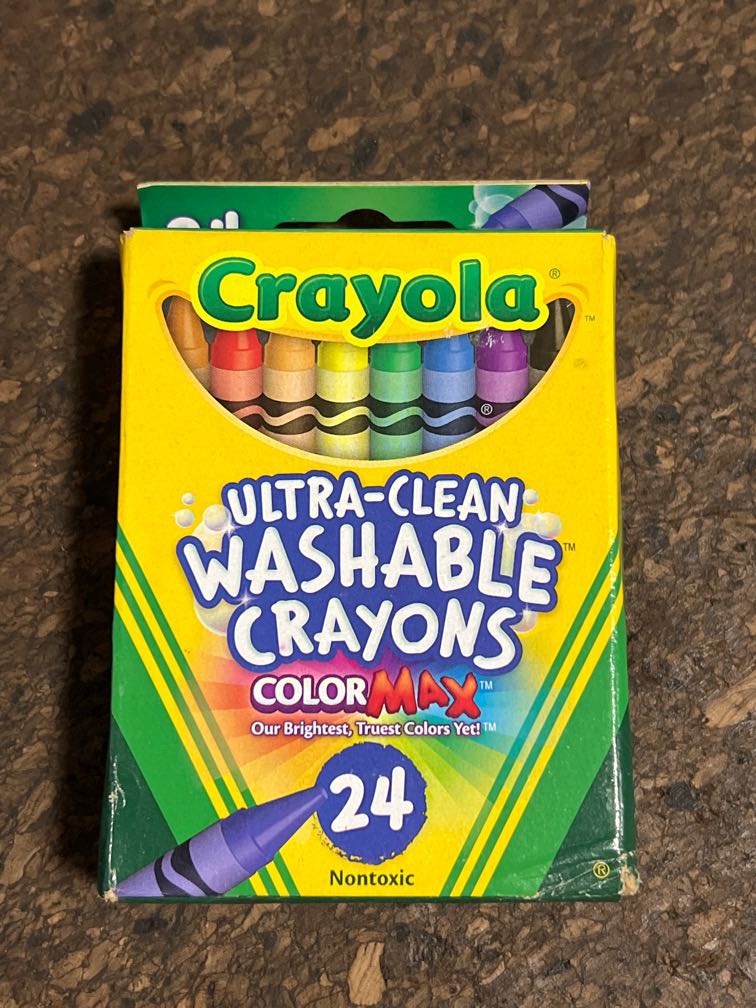 CRAYOLA ULTRA WASHABLE CRAYONS 24pc, Hobbies & Toys, Stationery & Craft ...