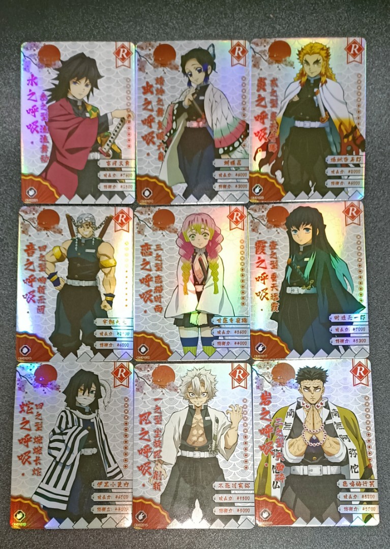 Demon Slayer Hashira Card Sets, Hobbies & Toys, Toys & Games on Carousell