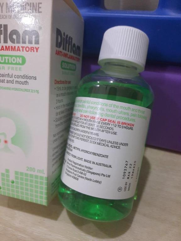 Difflam anti-inflammatory mouthwash 200ml, Everything Else on Carousell