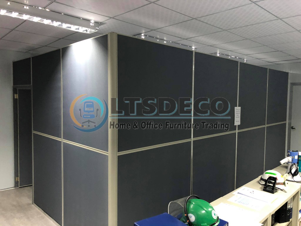 FULL FABRIC TYPE WORKSTATION WALL PANEL OFFICE PARTITIONS, Furniture ...