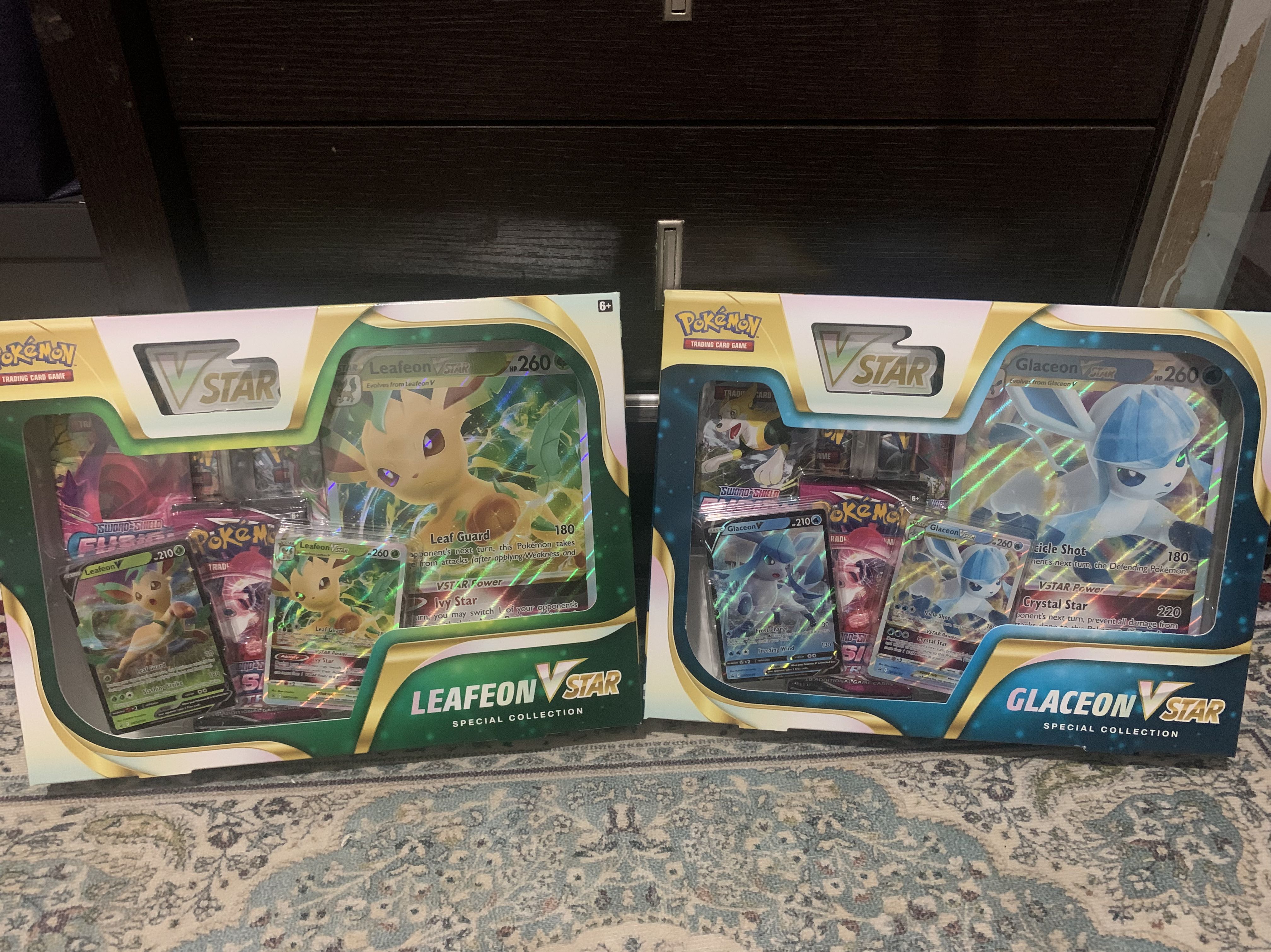 Glaceon & Leafeon Vstar collection box bundle, Hobbies & Toys, Toys ...