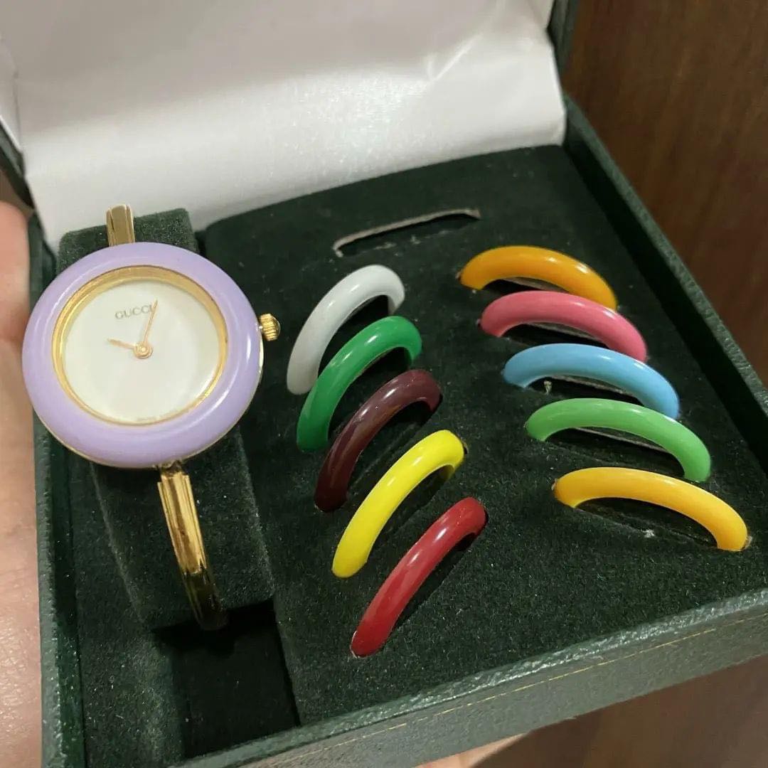GUCCI Interchangeable Bezels/Rings Ladies Womens Watch, Women's Fashion ...