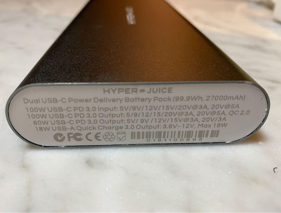 HyperJuice 27000mAh battery, Mobile Phones & Gadgets, Mobile & Gadget ...