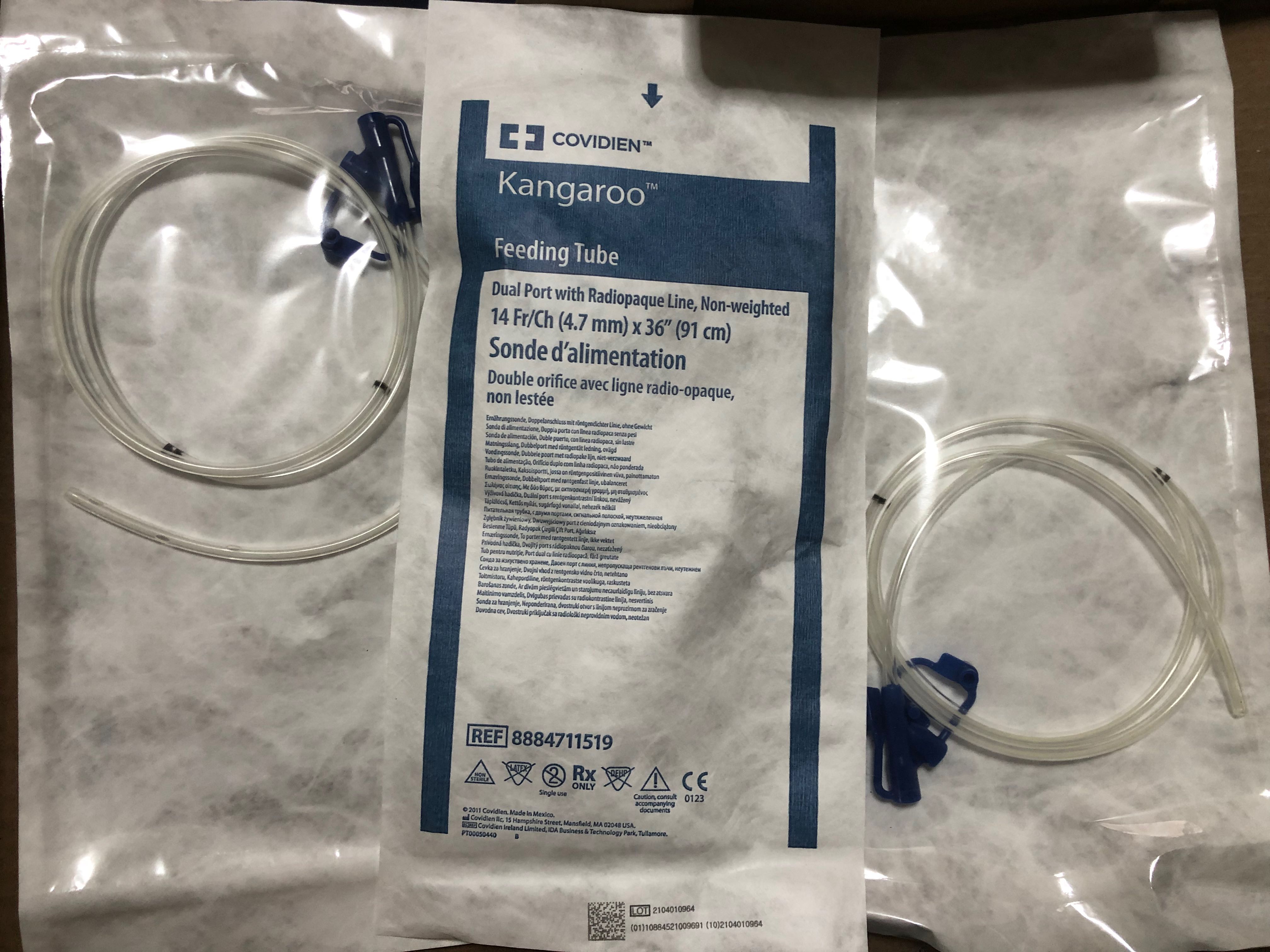Kangaroo feeding tube 14FR for 3 tubes , Health & Nutrition, Medical ...