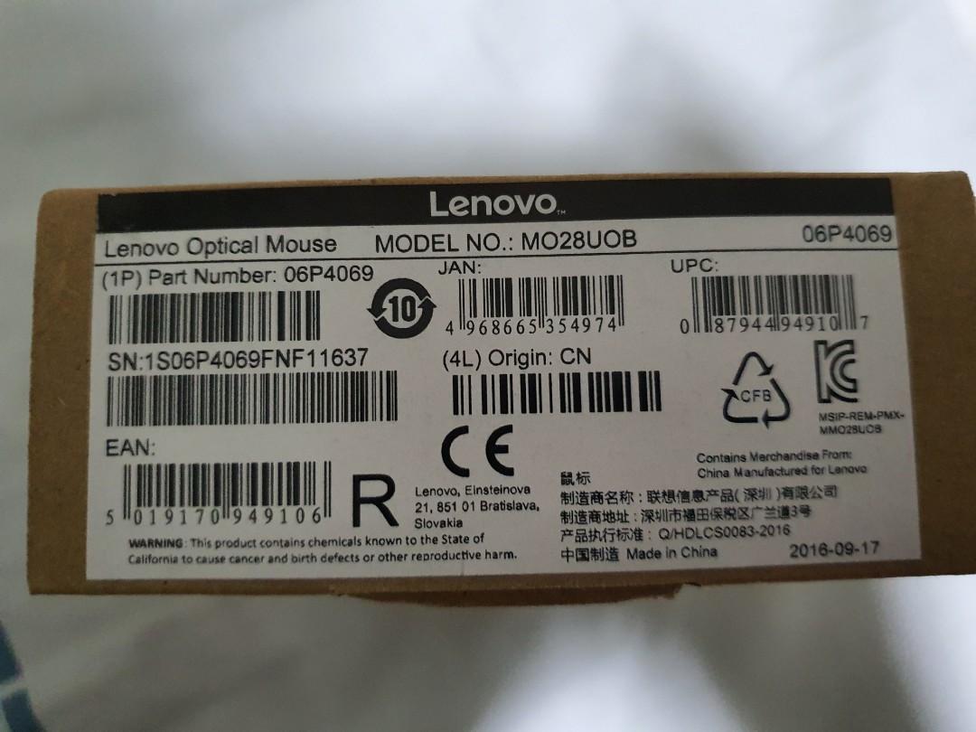 Lenovo wired mouse, Computers & Tech, Parts & Accessories, Mouse ...