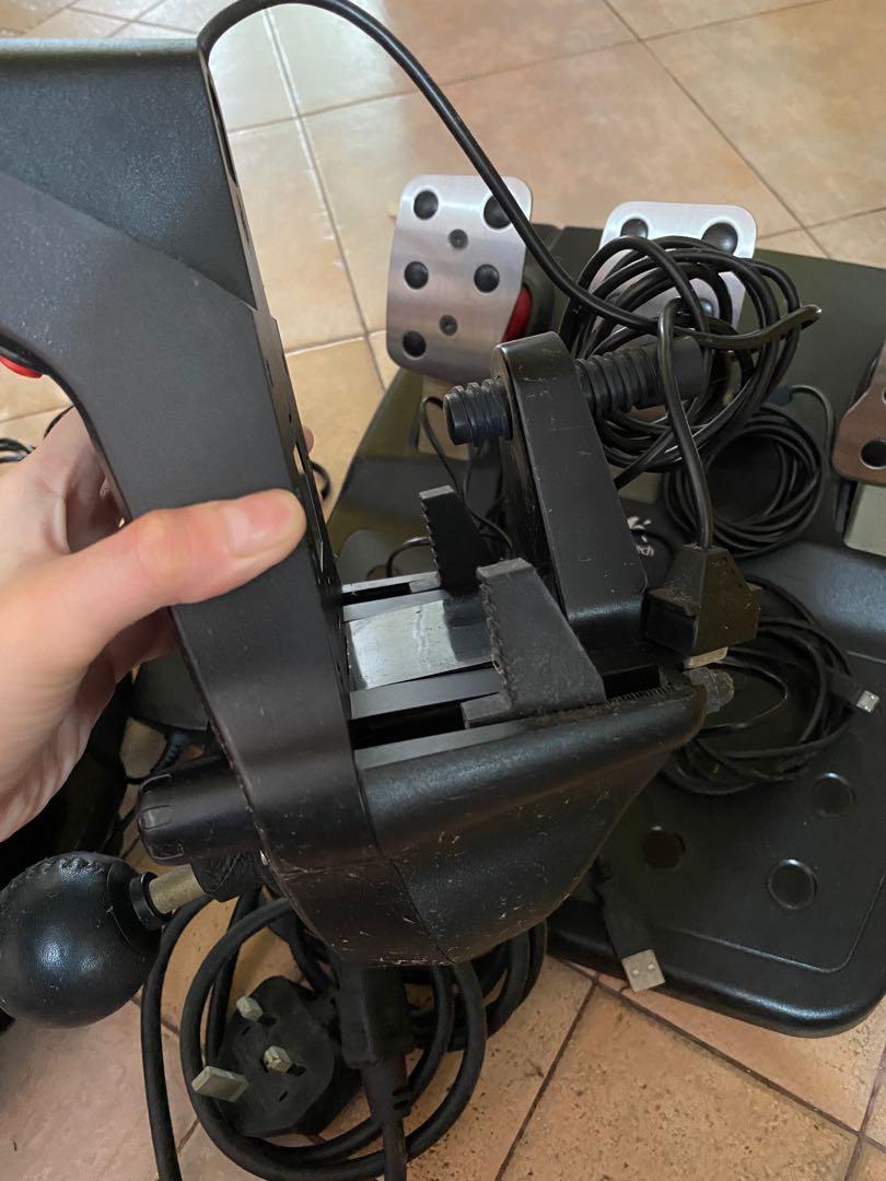 Logitech G25 racing wheel gaming console, Video Gaming, Gaming ...