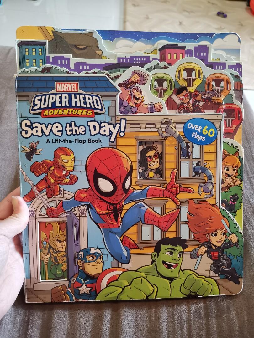 Marvel Superheroes SAVE THE DAY Lift-The-Flap Book, Hobbies & Toys ...