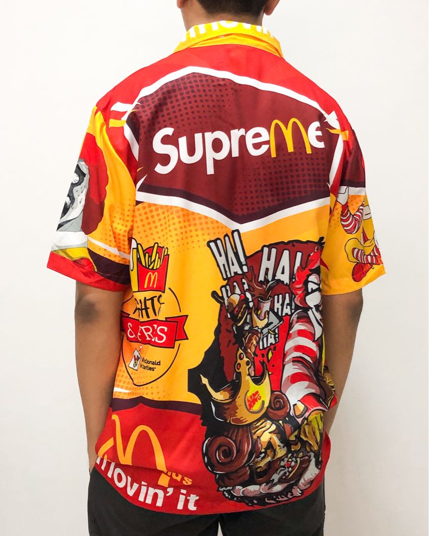 Mcdo x Supreme AOP Polo, Men's Fashion, Tops & Sets, Tshirts & Polo ...