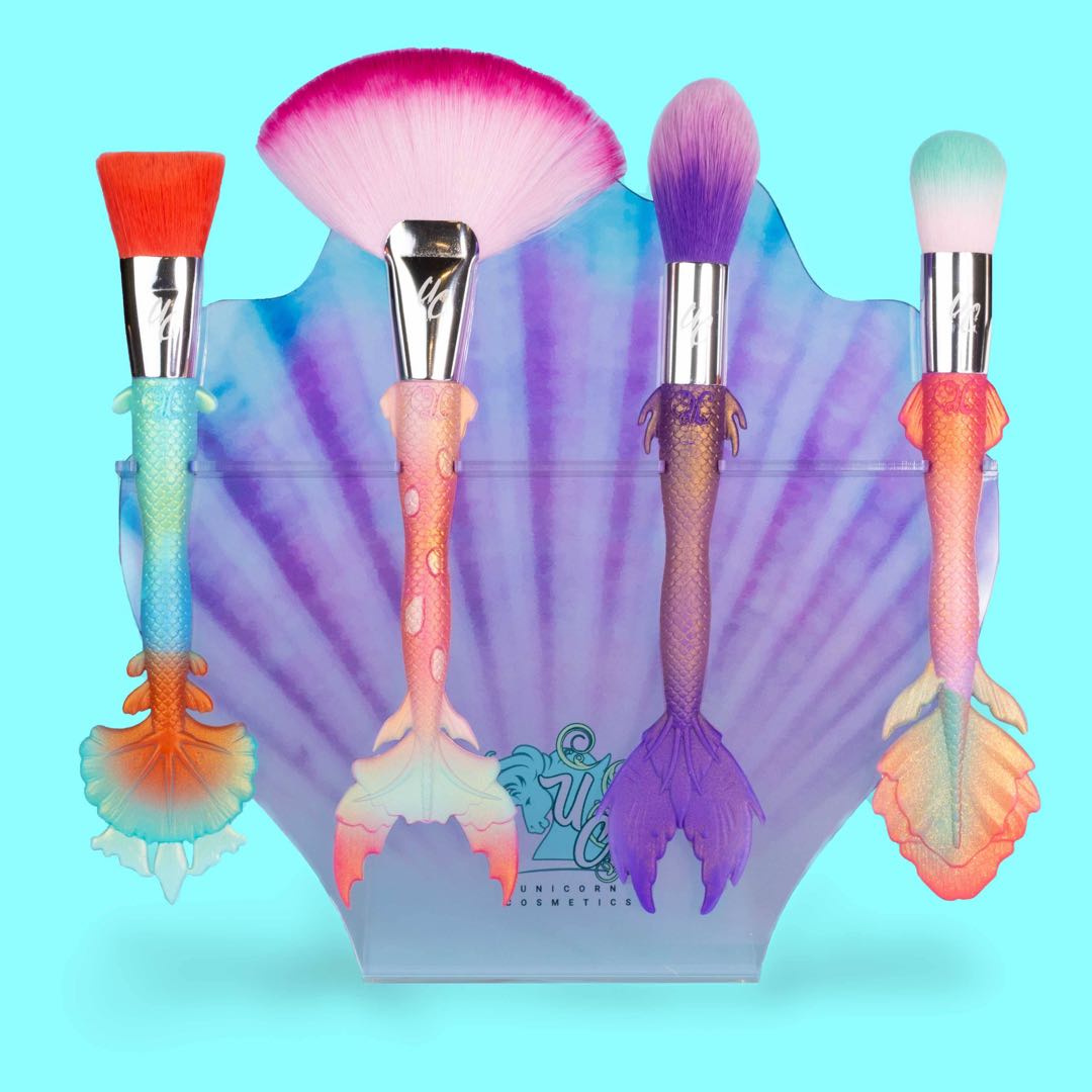 MERMAID BRUSHES 4 PIECE FACE SET, Beauty & Personal Care, Face, Makeup ...