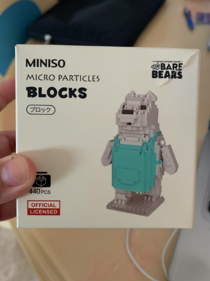 Miniso We Bare Bears Blocks Ice Bear, Hobbies & Toys, Toys & Games on ...