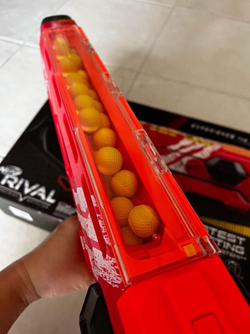 Nerf Rival red with a balls, Hobbies & Toys, Toys & Games on Carousell