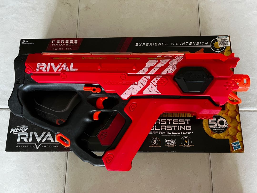 Nerf Rival red with a balls, Hobbies & Toys, Toys & Games on Carousell