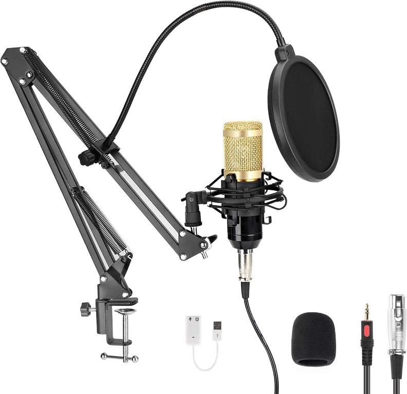 PC Microphone Kit 192kHz/24bit, MAYOGA Professional Condenser Podcast ...