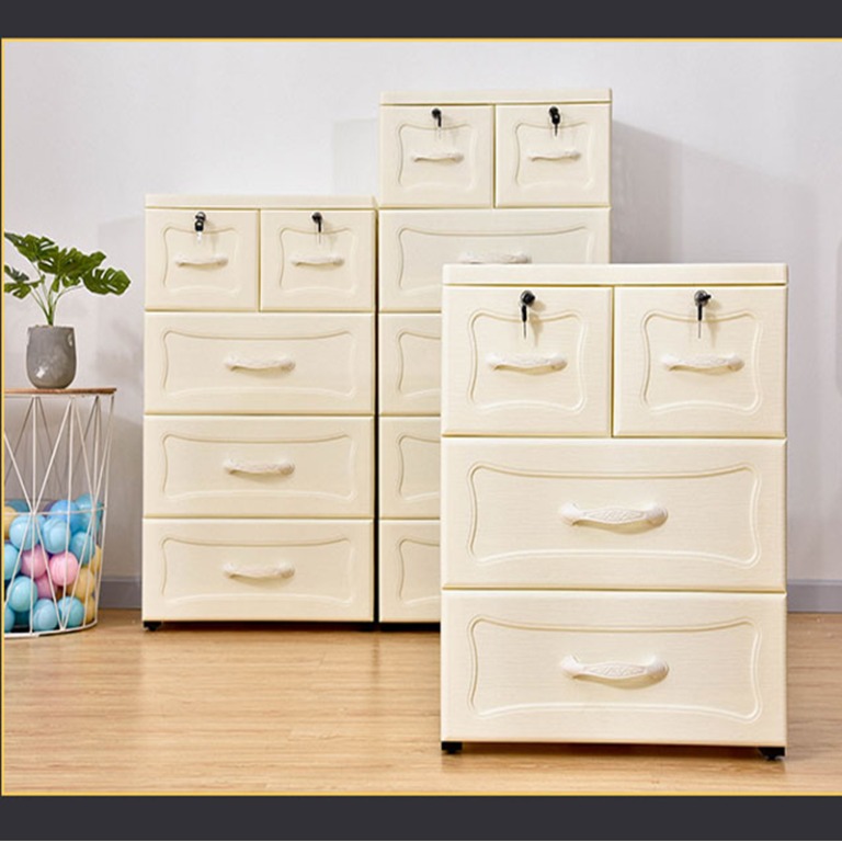 Plastic PVC L58cm Storage Drawer White or Camel, Furniture & Home ...