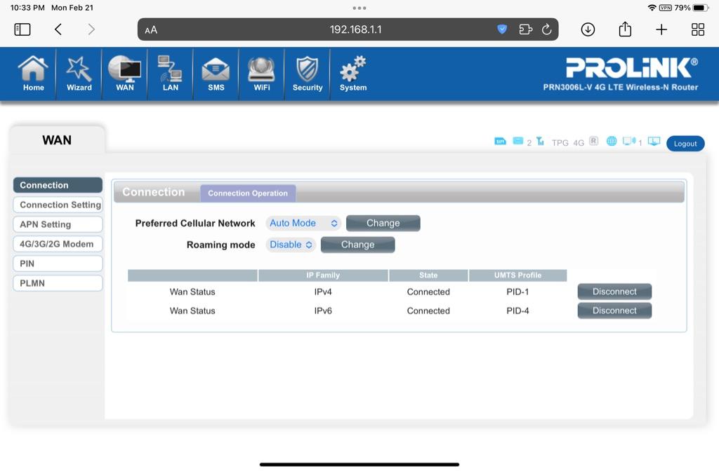 Prolink PRN3006L-V 4G wireless Router (SIM card, support M1/SH/ST/TPG ...