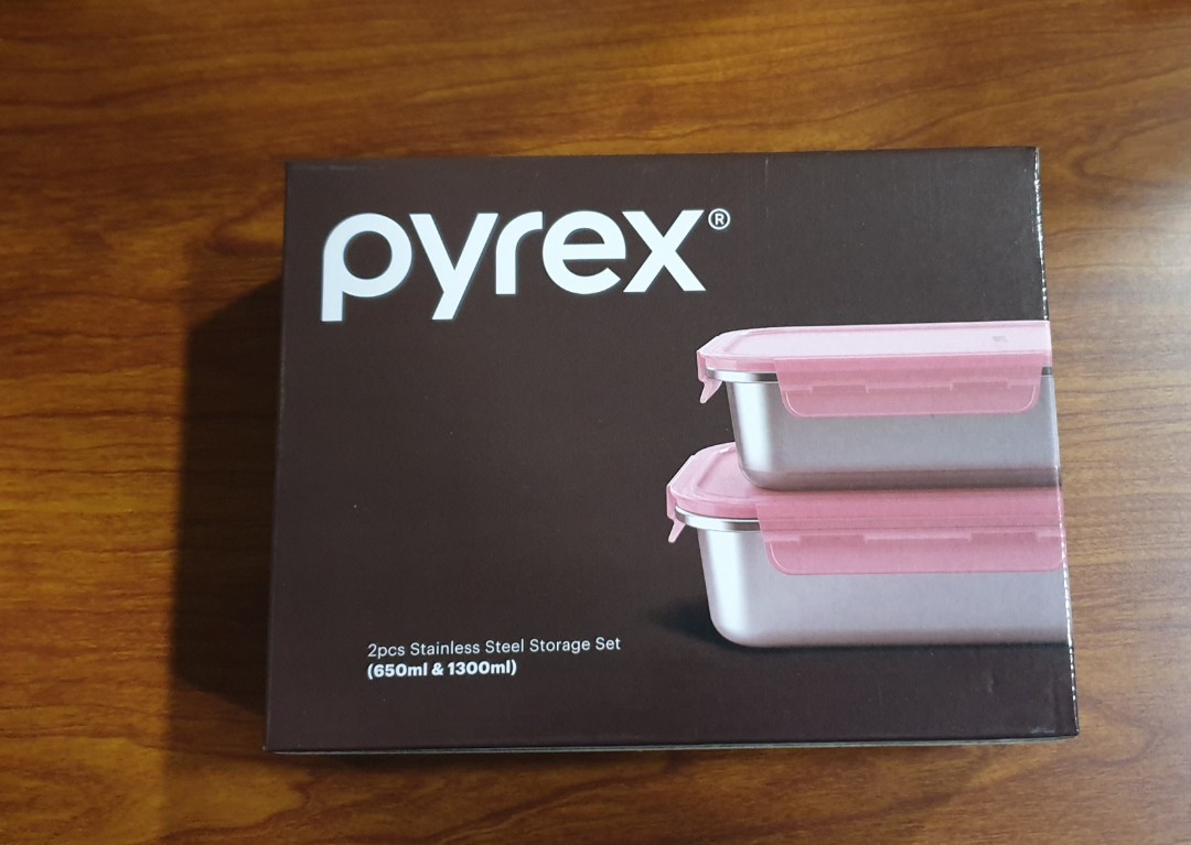 Pyrex - Stainless Steel Storage Set, TV & Home Appliances, Kitchen ...