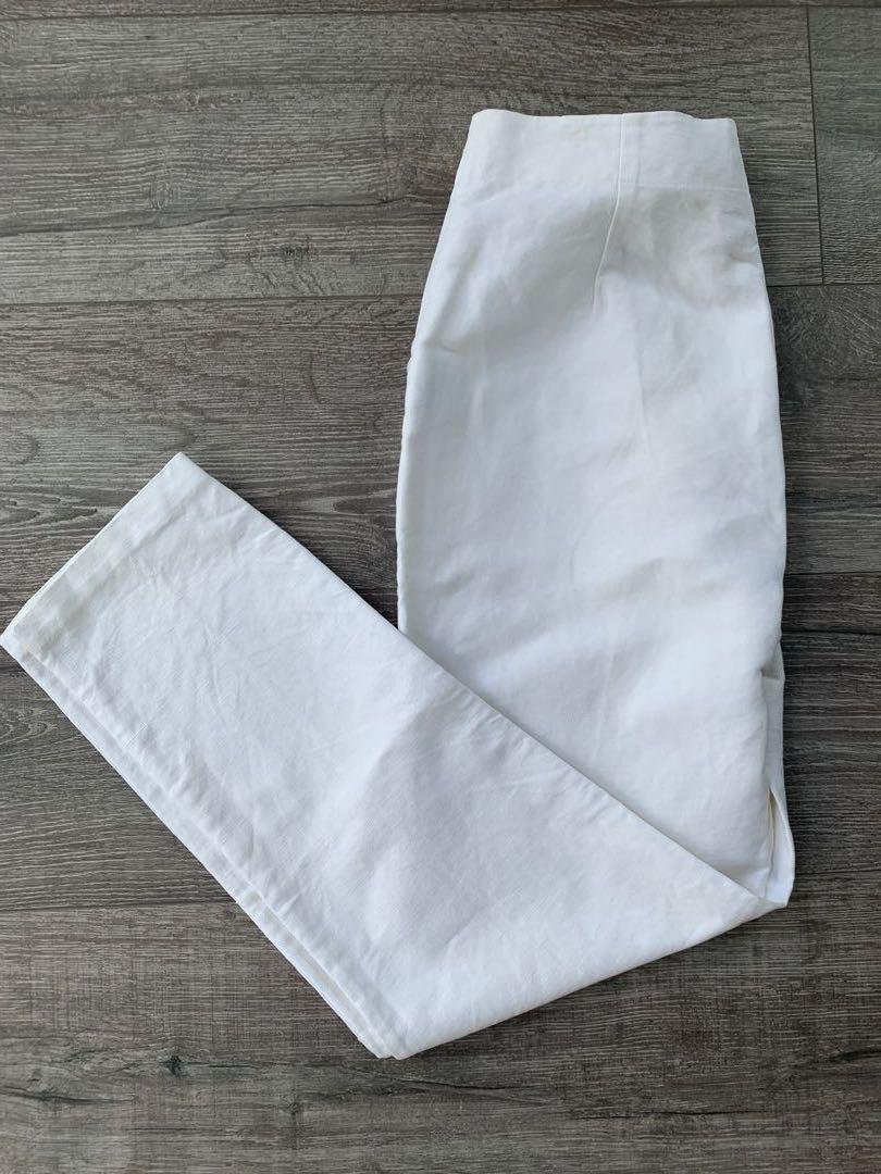 Raoul white pants with buckle detail - US 6, Women's Fashion, Bottoms ...