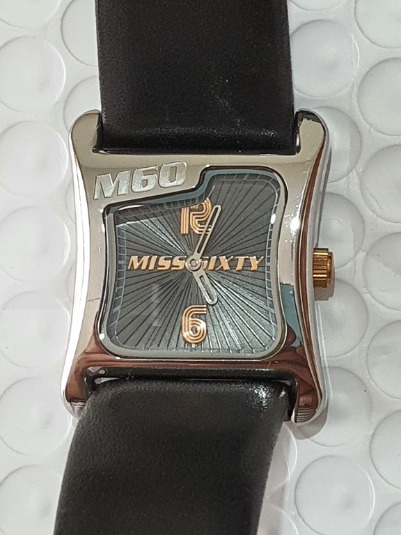 Very Rare Soft Rectangular Shaped Miss Sixty Ladies Watch - Silver and ...